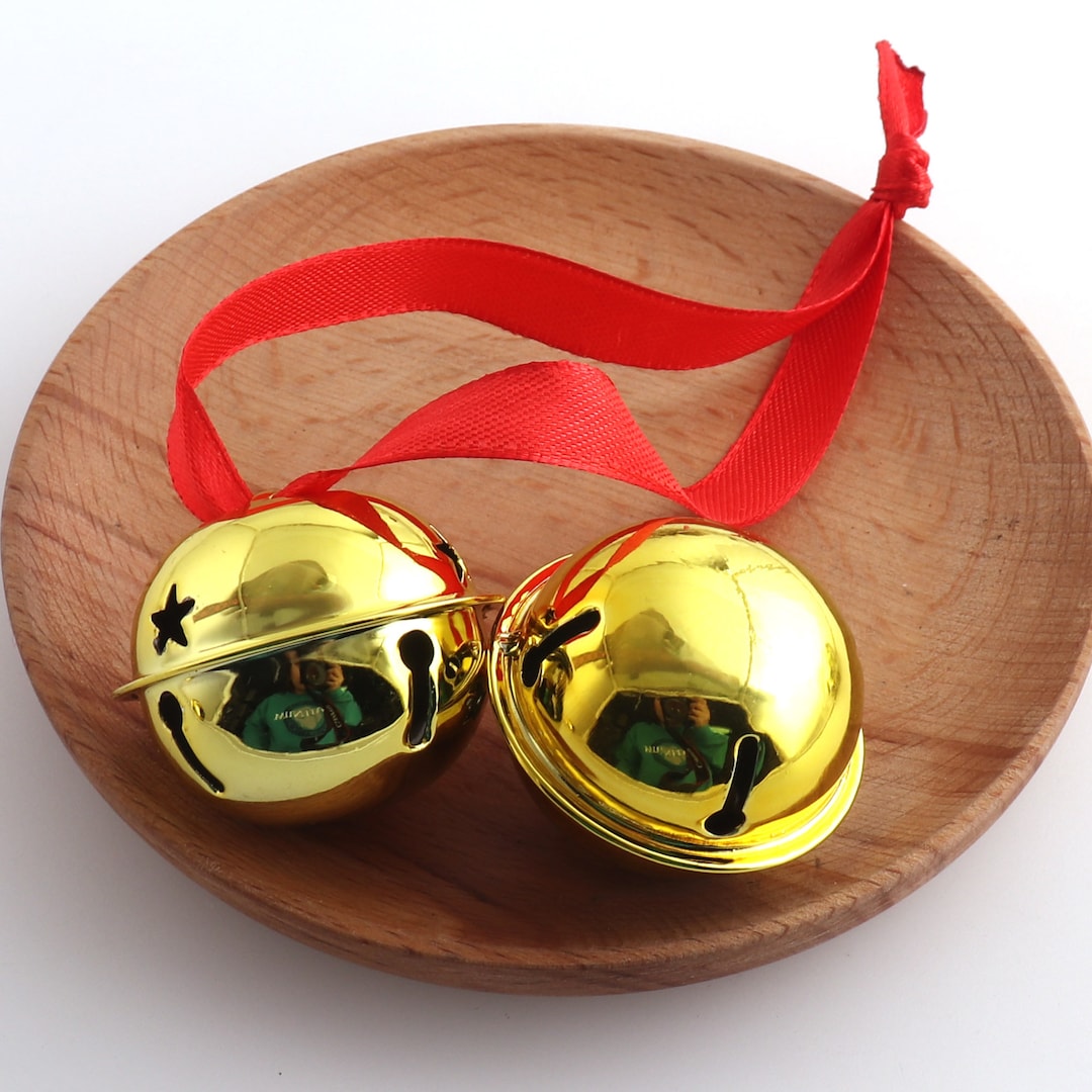 Star Shape Jingle Bells Gold Metal Bells Party Festival Christmas Tree ...