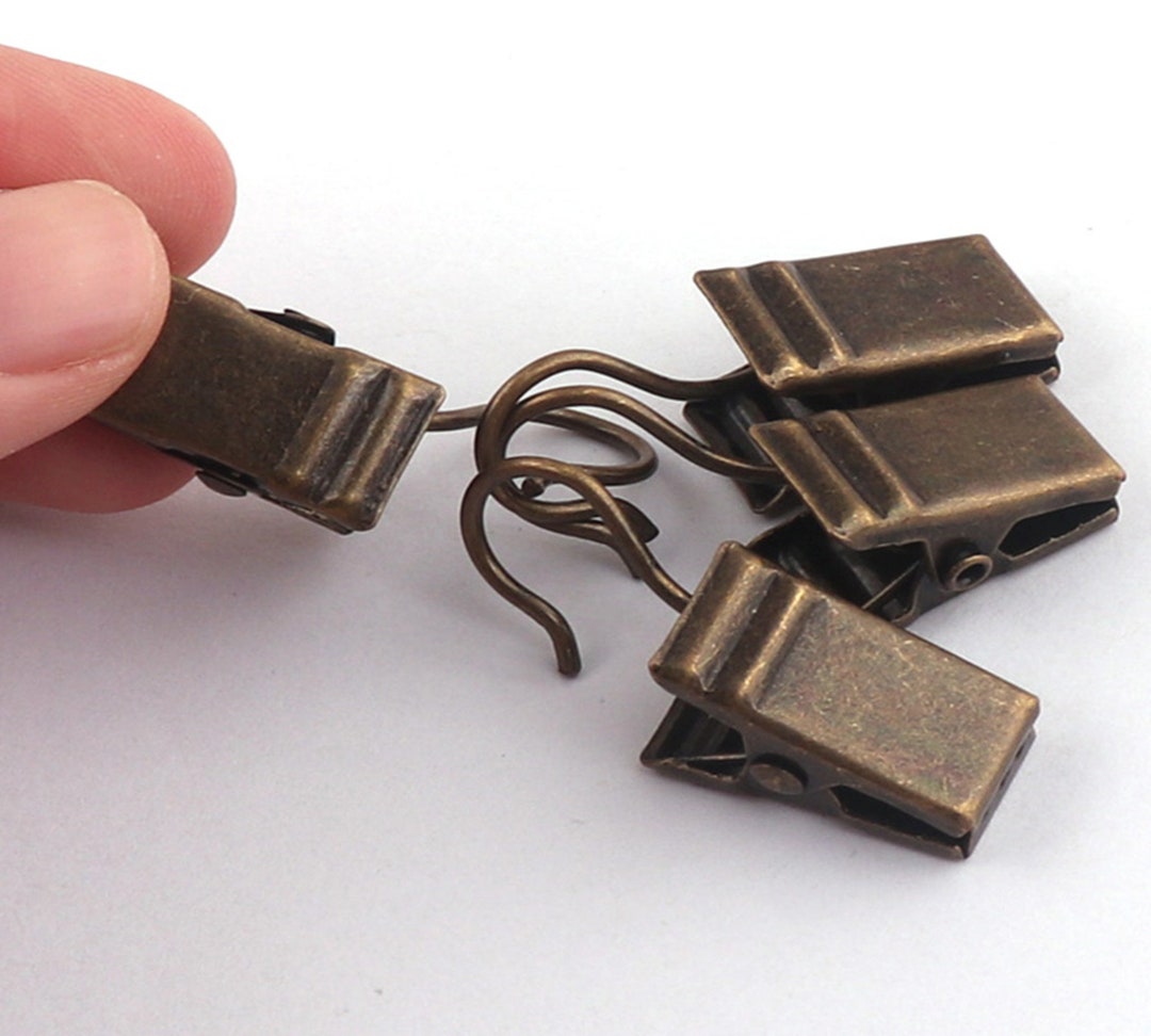 Antique Bronze Curtain Clip Hook Clasps Bulk Metal Hook Tapestry Holder ...