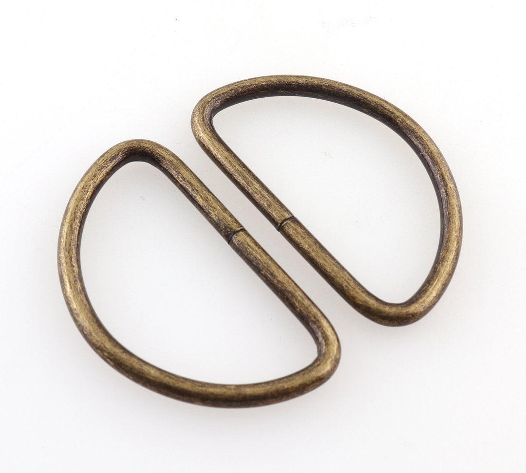 11/2'' (38mm Inner) Metal D-ring Bronze Non Welded D Ring Belt D Loop ...