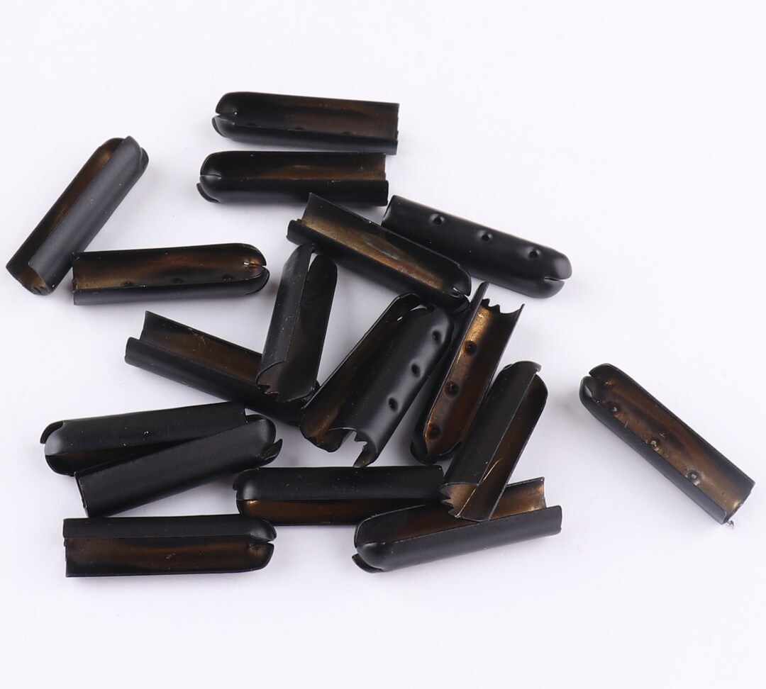 Black Color Metal End Tips End Capscord Lock Craft Cord - Etsy