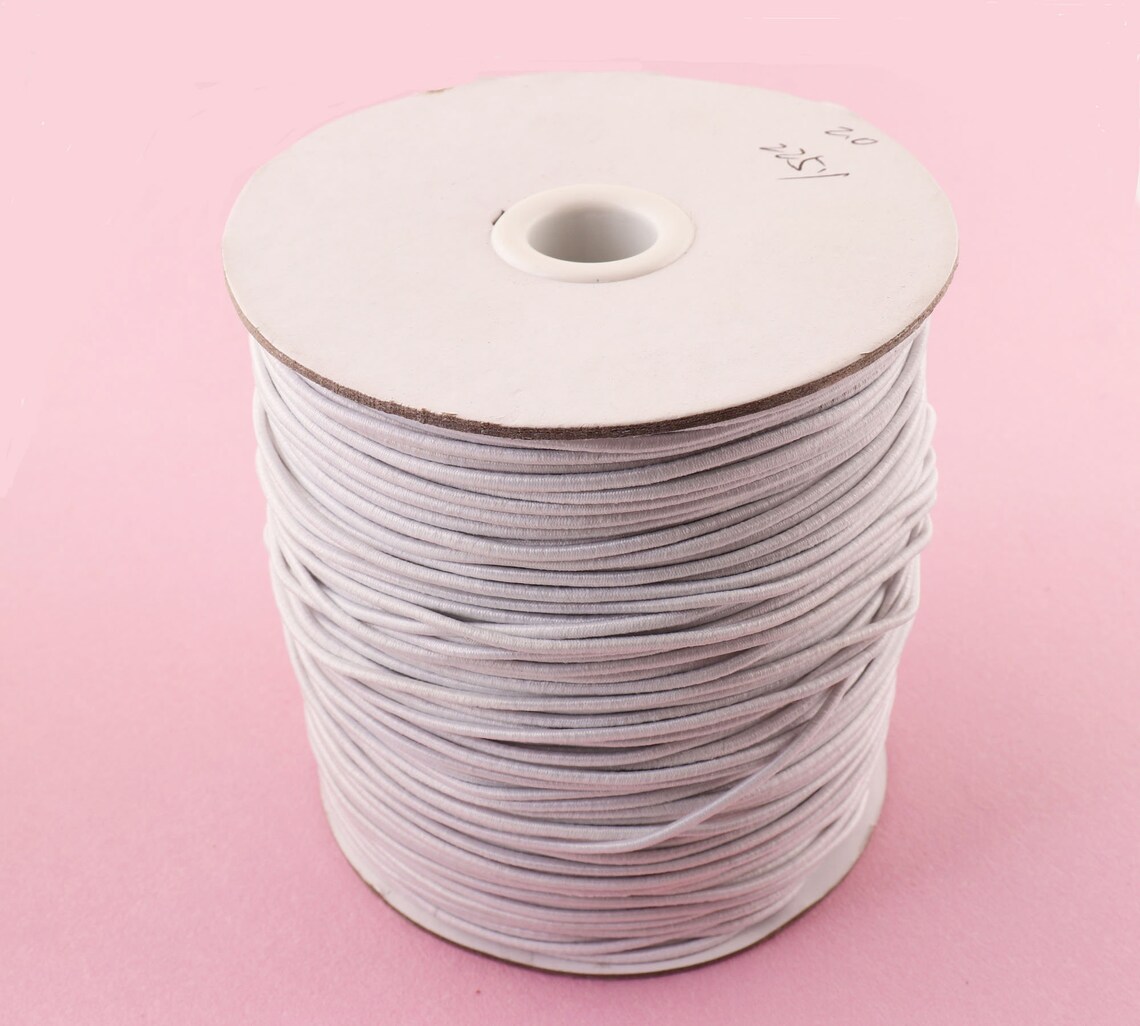2.0 Mm Elastic Rope Cord White Color Elastic Band Stretch Cord | Etsy