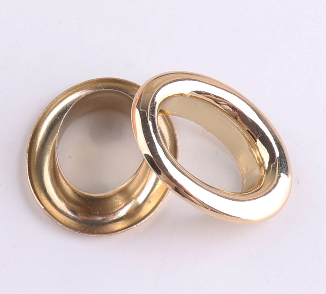 50pcs Gold Grommets Eyelets With Washers Oval Eyelets Grommets 15mm ...