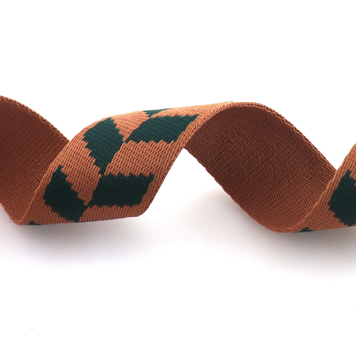 38MM Striped Polyester webbing Cotton Webbing with diamond | Etsy