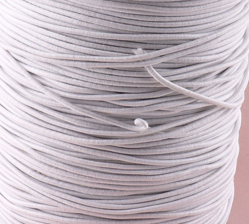 2.0 Mm Elastic Rope Cord White Color Elastic Band Stretch Cord - Etsy
