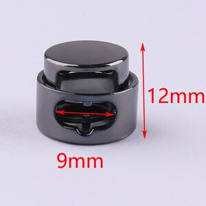 Spring Cord Lock,black Cord Lock Stopper,single Hole Round Toggle,end ...