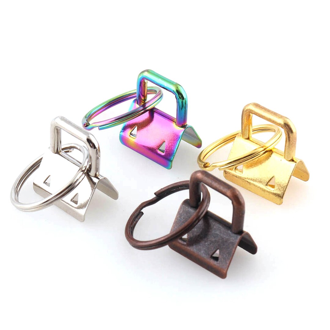 25mm Key Fob Hardware With Rings Rainbow Key Chain Wrist Strap Key Fob ...