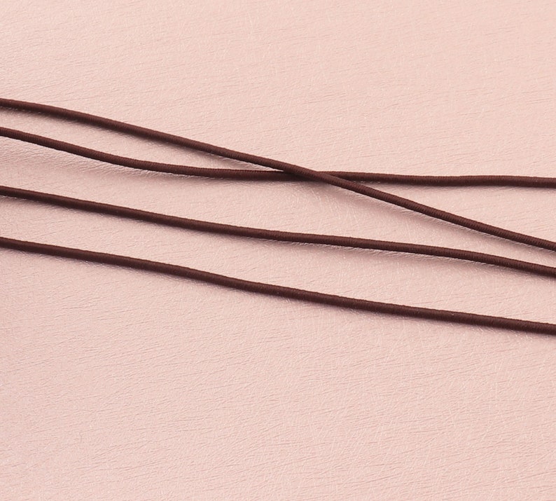 1.5 Mm Brown Elastic Thread Round Elastic Rope Elastic Band - Etsy