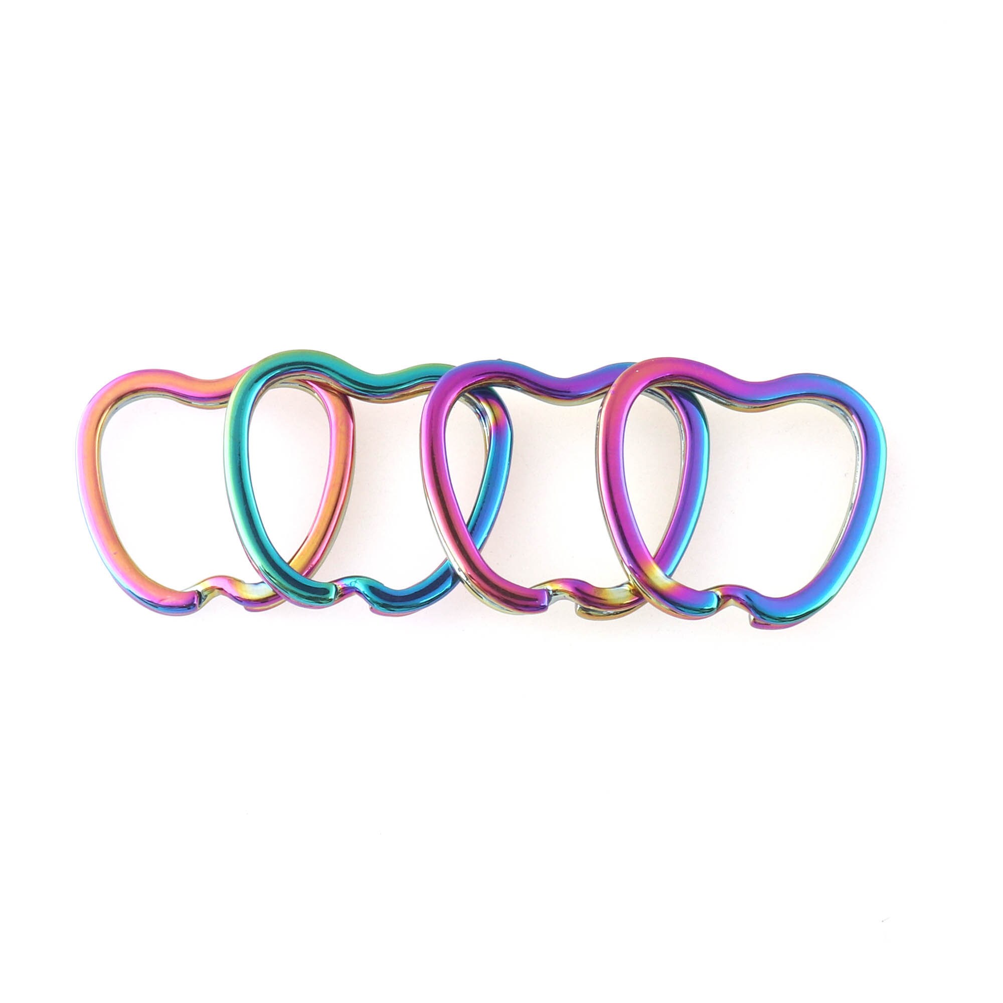 Rainbow Color Apple Shape Key Ring Key Chain Supplies 3029mm - Etsy