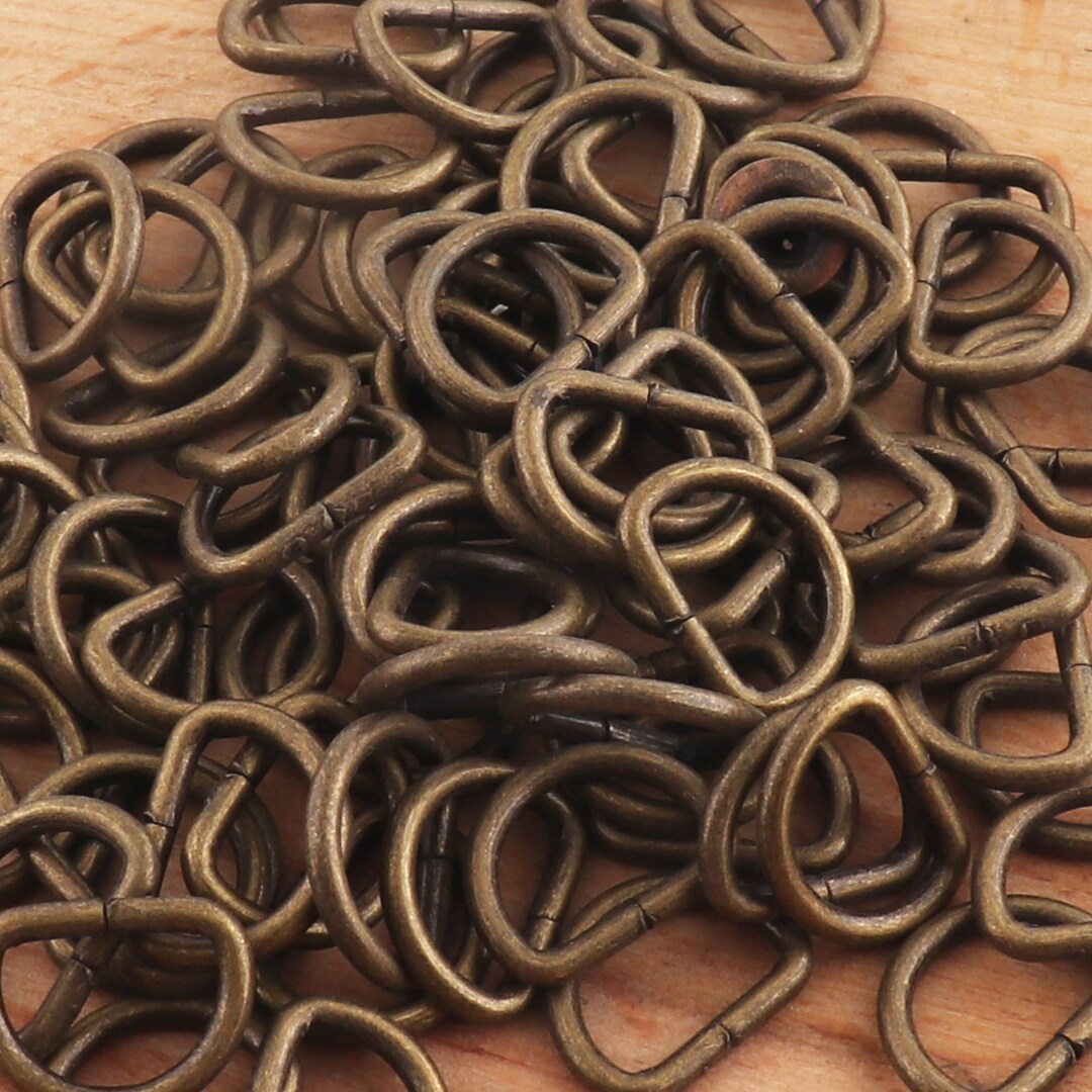 Bronze Metal D Ring 10mm Sewing D-rings Strap Purse Ring D Circle for ...
