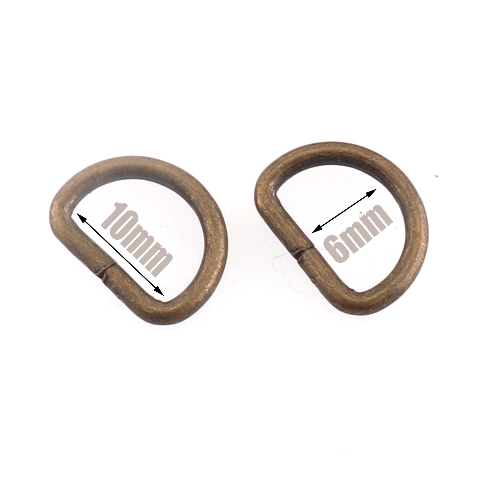 Bronze Metal D Ring 10mm Sewing D-rings Strap Purse Ring D - Etsy