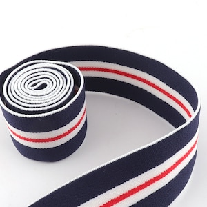 1.5 Inch High Elastic Striped Webbing Elastic Stretch Band Ribbon ...