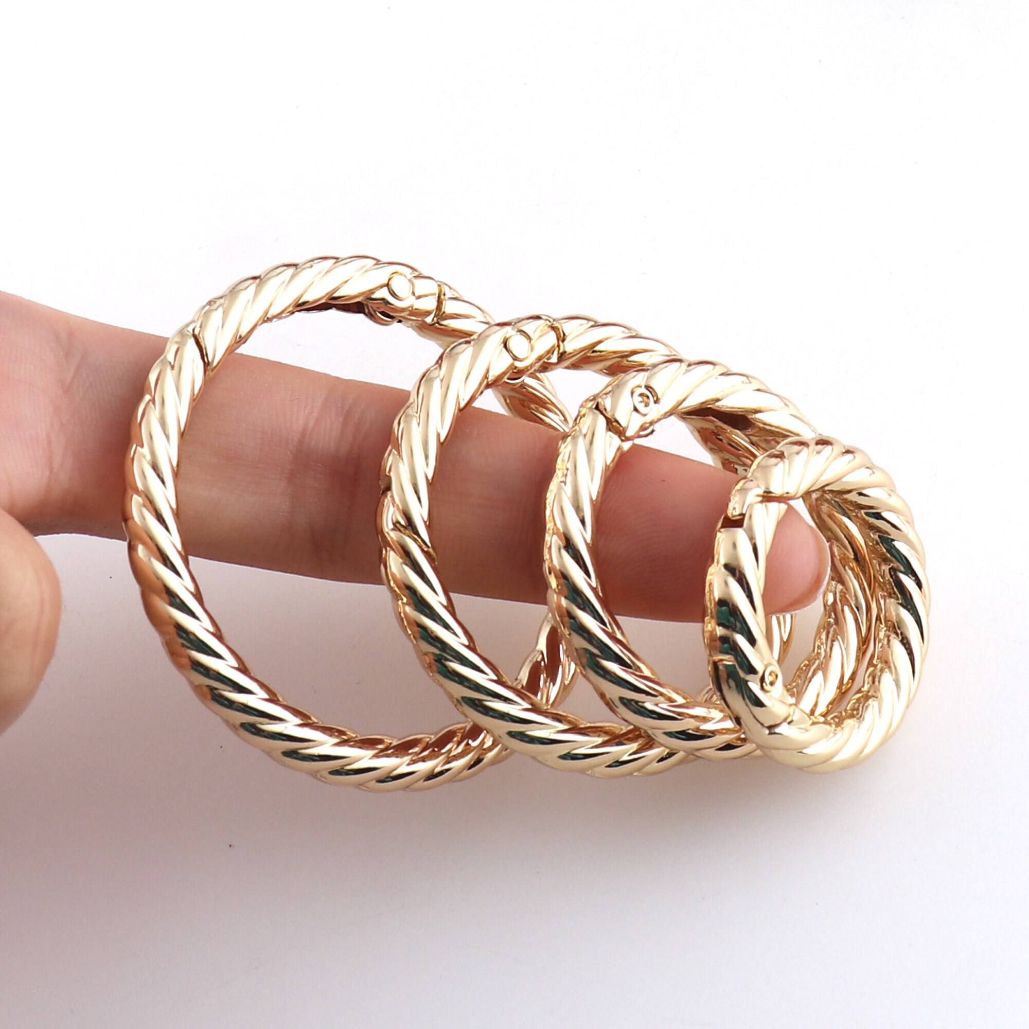 Rope rings Round shape Gold metal Spring Ring Gate O Ring | Etsy