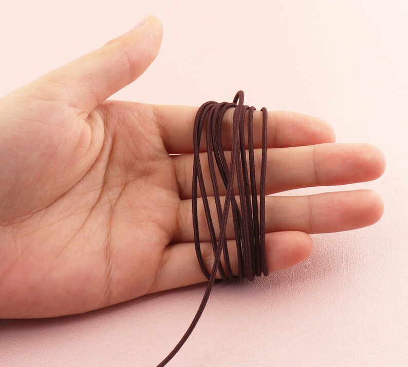 1.5 Mm Brown Elastic Thread Round Elastic Rope Elastic Band - Etsy