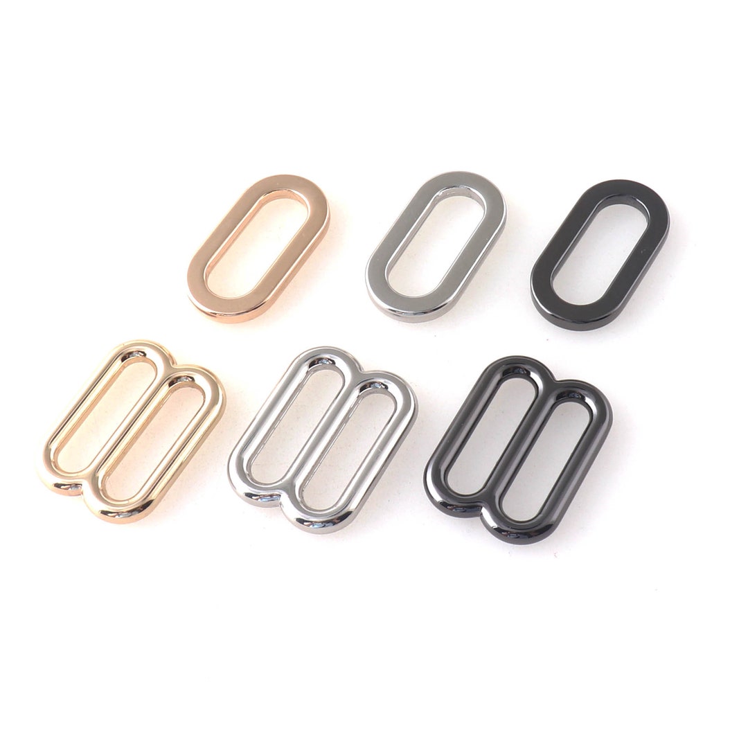 25mm Metal Oval Ring Bag Strap Ring Slide Bar Buckle Purse Ring Leather ...