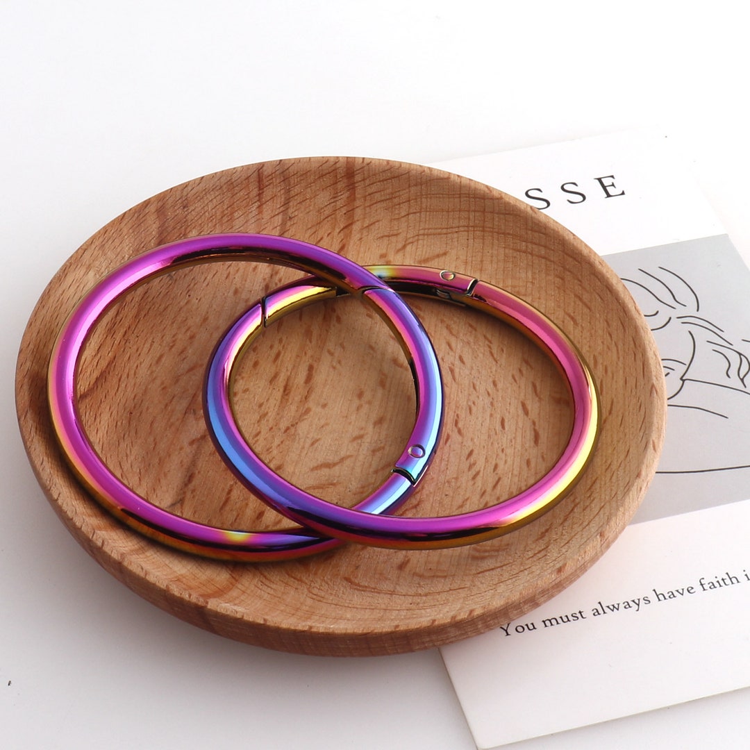 Rainbow Color Metal Spring Ring 72mm/61mm Ring O Ring Clip Round Strap ...