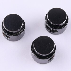 Spring Cord Lock,black Cord Lock Stopper,single Hole Round Toggle,end ...