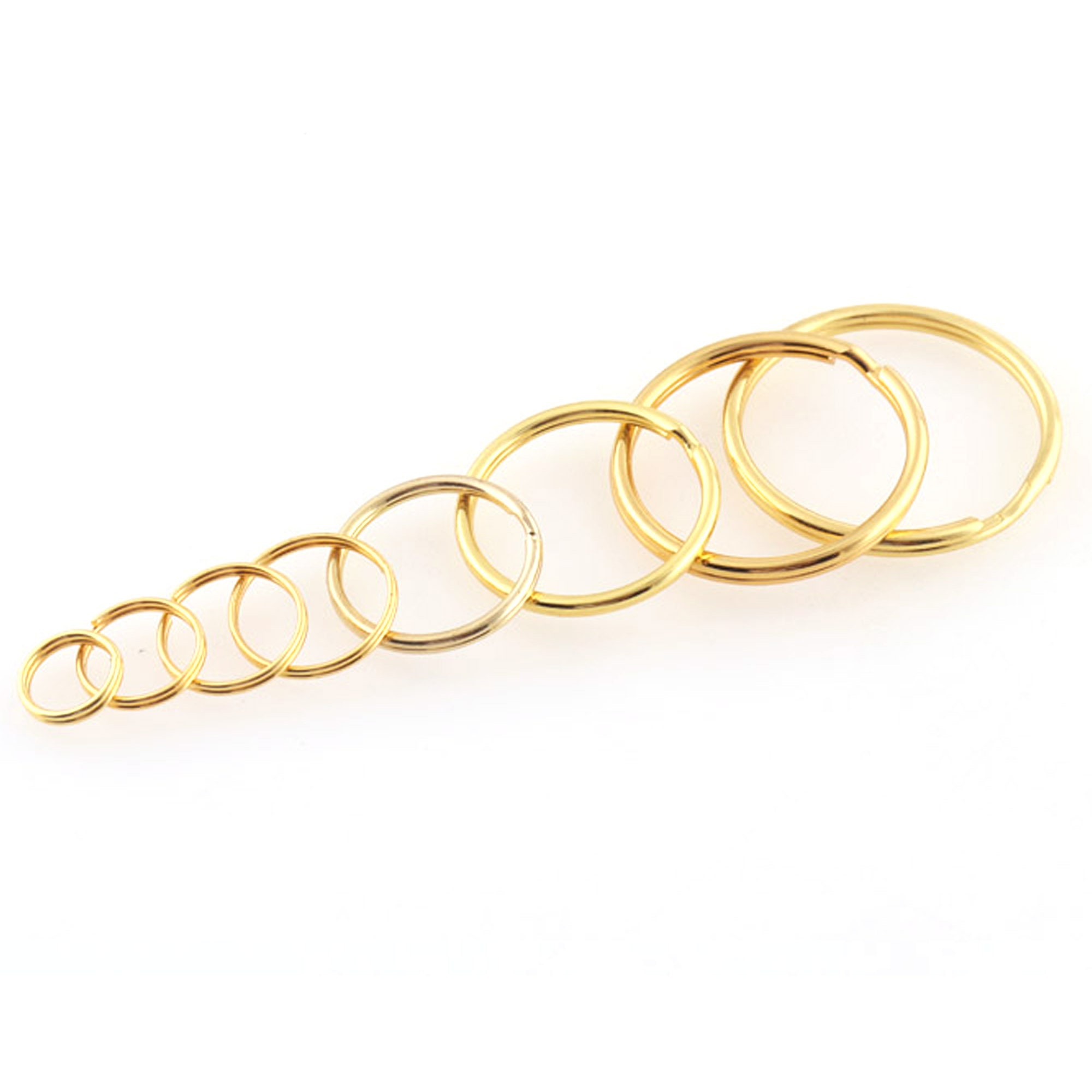9-30mm Gold Metal Split Ring Key Ring Key Chain for Belt Backpack ...