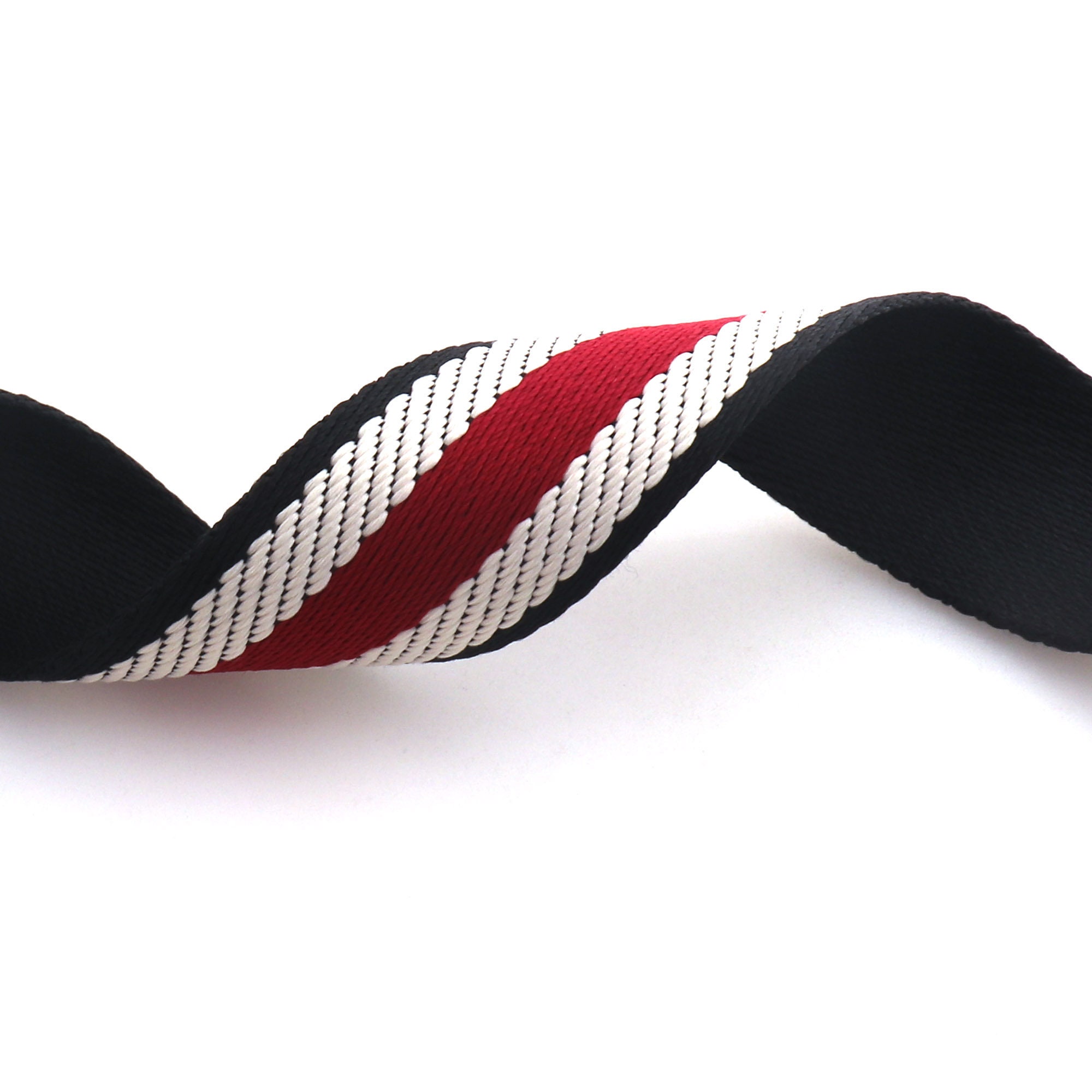 1 1/2inch Cotton Webbing Black Stripe Webbing Fabric Key Fobs | Etsy