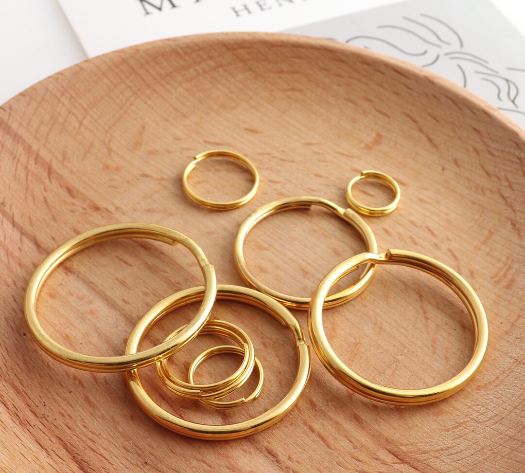 10/15/20/25/30mm Gold Iron Split Ring Key Ring Key Chain for Belt ...
