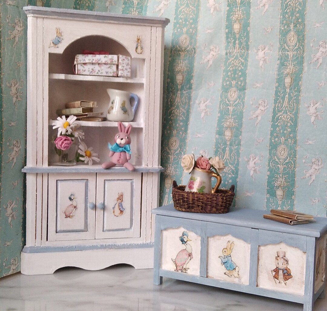 Peter Rabbit Corner Self, Beatrix Potter, Nursery Decor,for Children's ...
