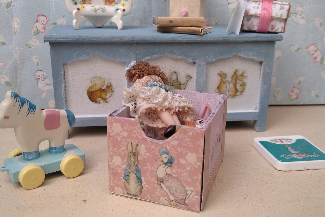 Peter Rabbit Toy Box 1:12 Scale. Store Counter Miniature.dollhouse ...