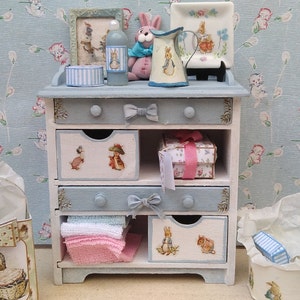 Peter Rabbit Dollhouse Miniatures.changing Table 1:12/ Baby - Etsy