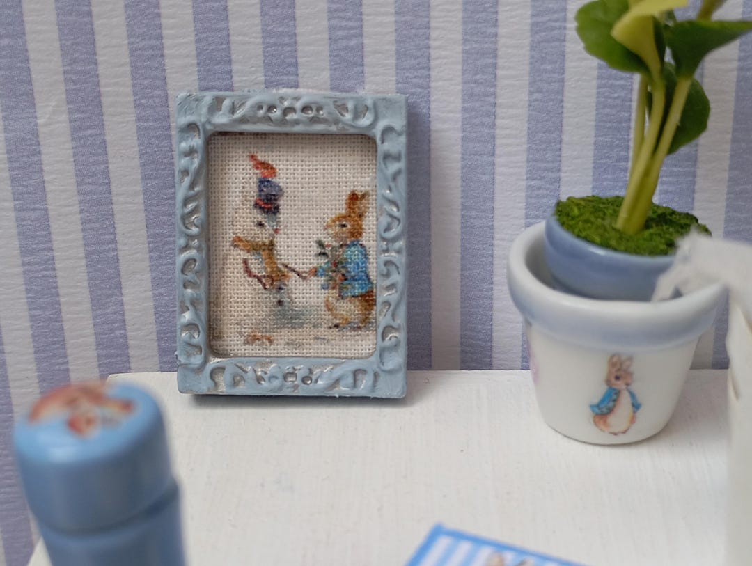 Miniature Dollhouse Peter Rabbit 1:12 Scale. Dollhouse Nursery ...