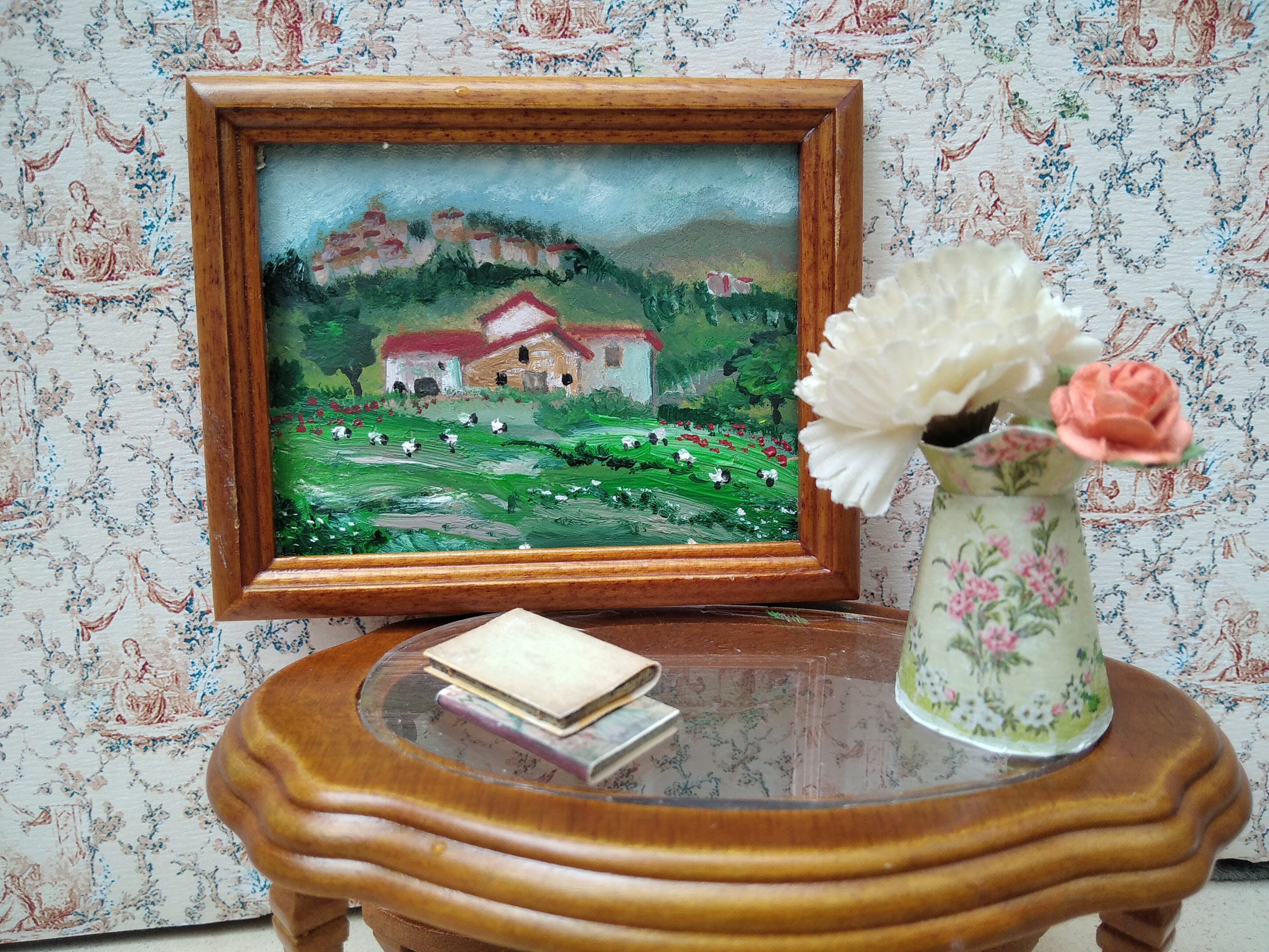 Miniatures Dolls & Miniatures Dollhouse oil paintings. scale 112 ...