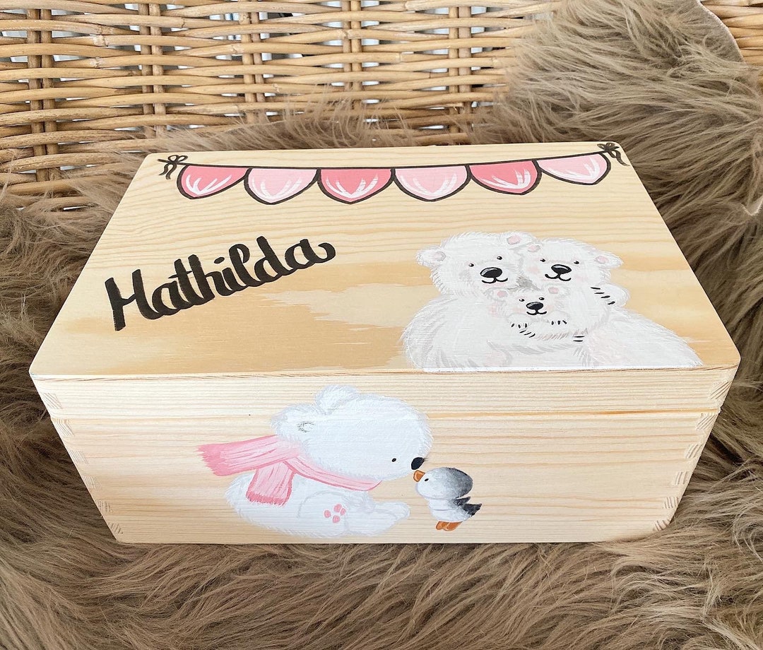 Polar Bear Memory Box Memory Box Birth Gift Christening - Etsy