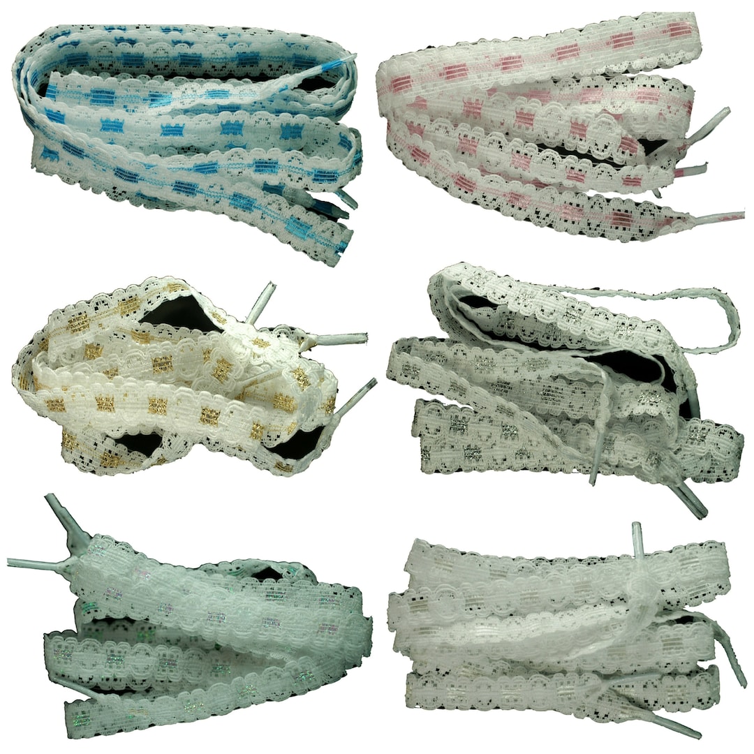 TZ Laces® 15mm Lace Ribbon Shoelaces Fashion Trainers High Tops - Etsy