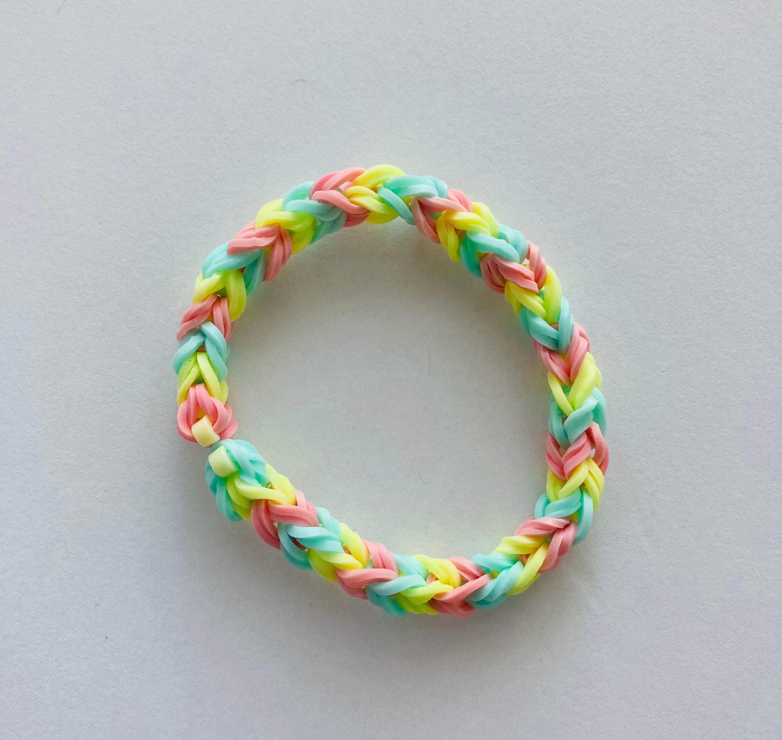 Loom Rubber Band Rainbow Bracelet - Etsy