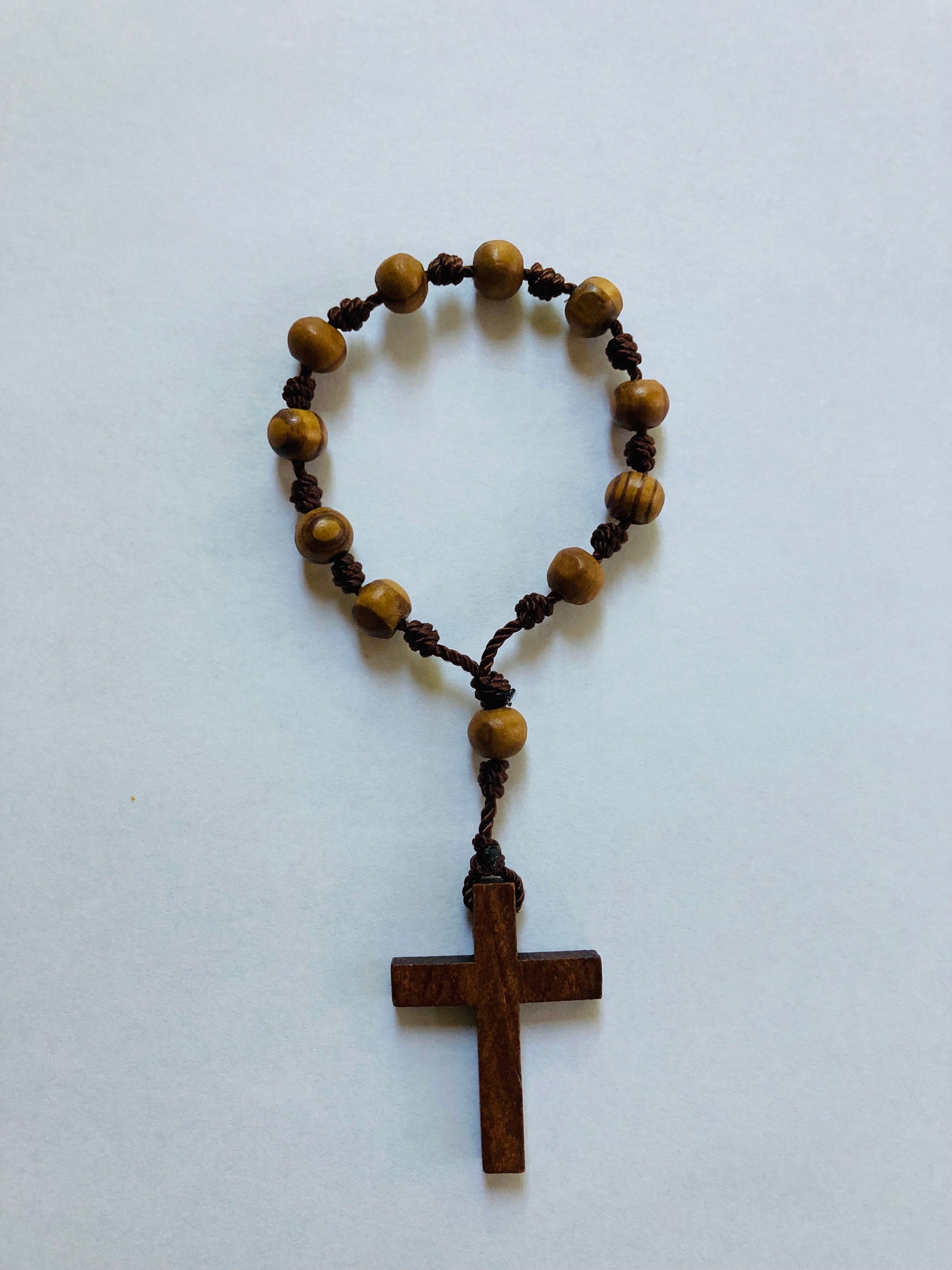 Wooden Bead Small Rosary Decade Tiny Rosary 10 Beads Rosary - Etsy