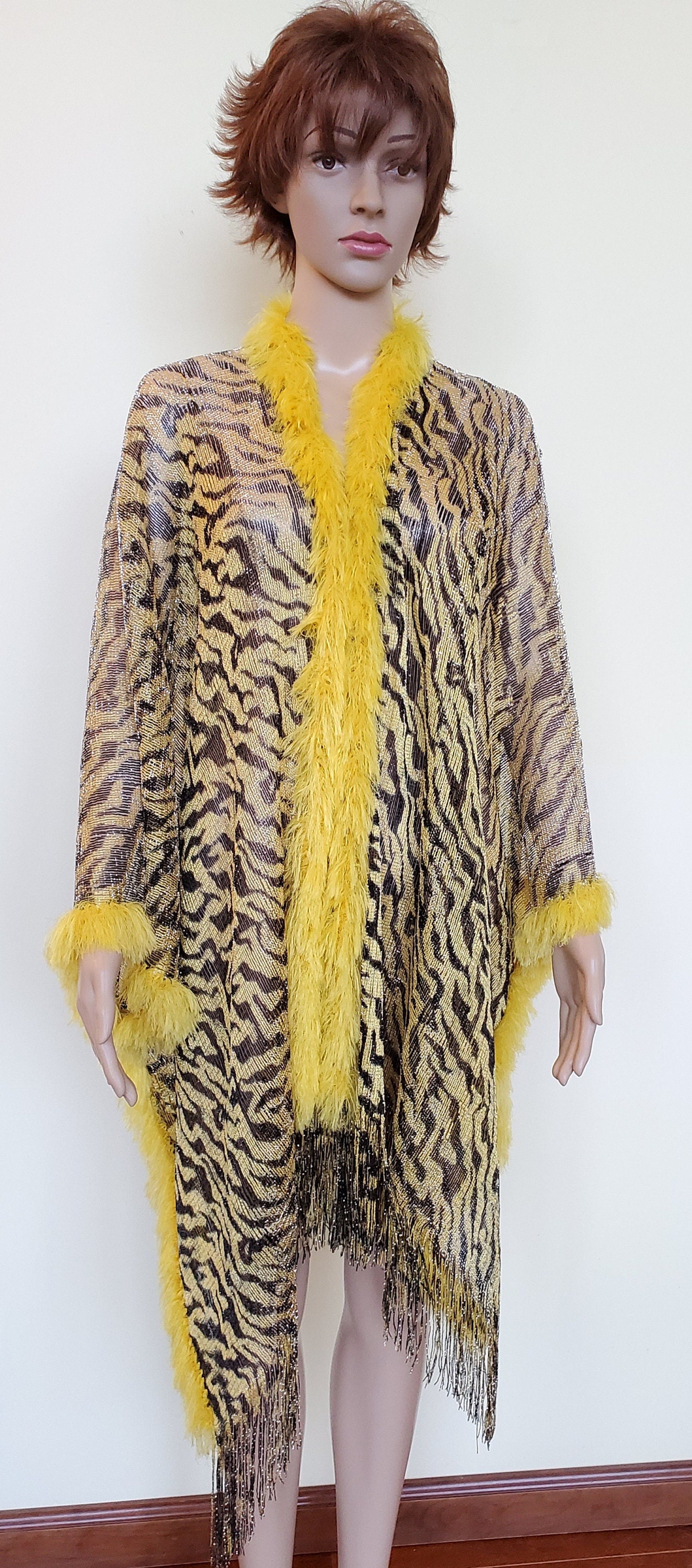 Shawl / Ruana / Light Open Wrap / Beach Cover up Mesh Kimono With ...