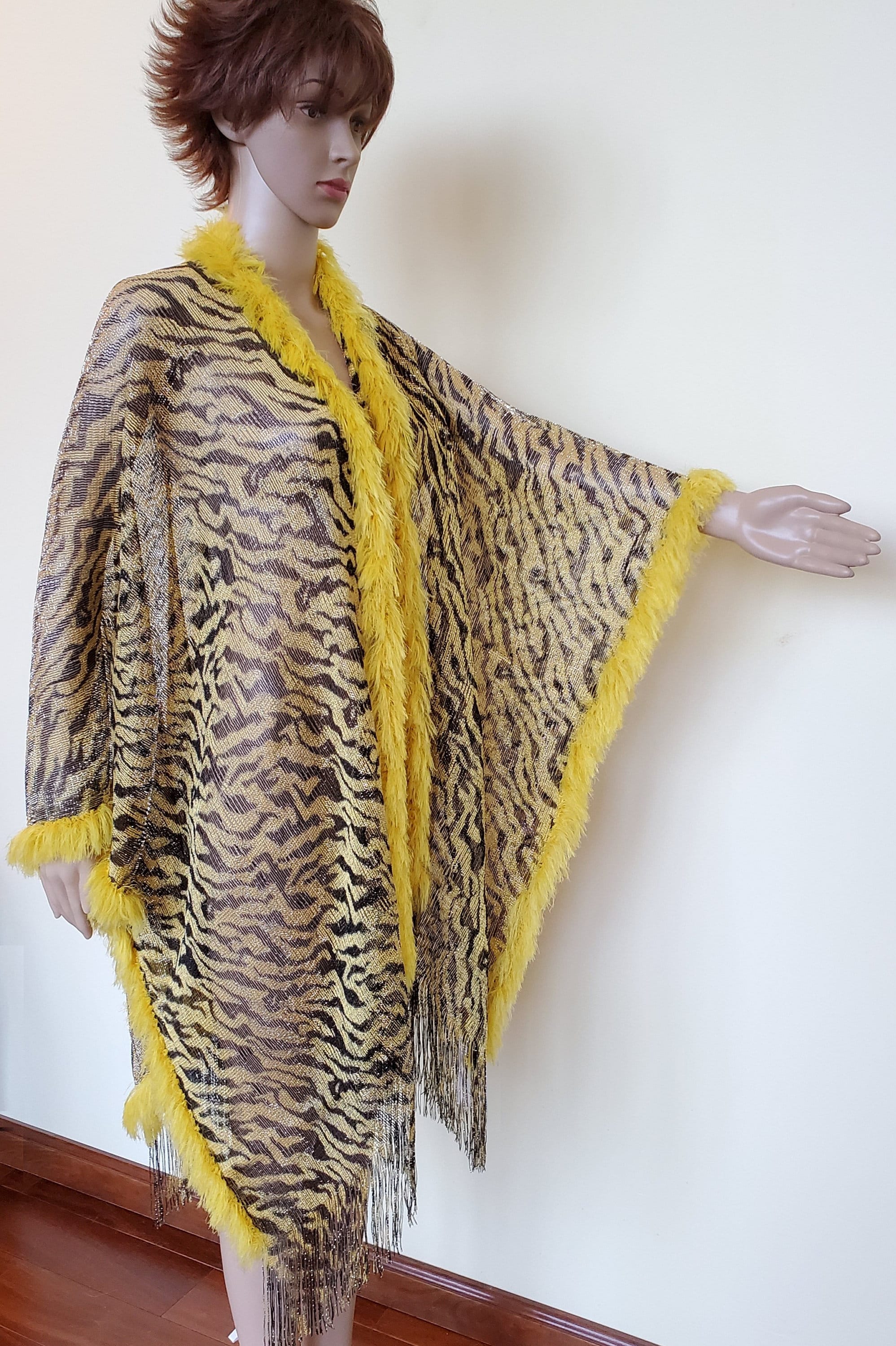 Shawl / Ruana / Light Open Wrap / Beach Cover up Mesh Kimono With ...