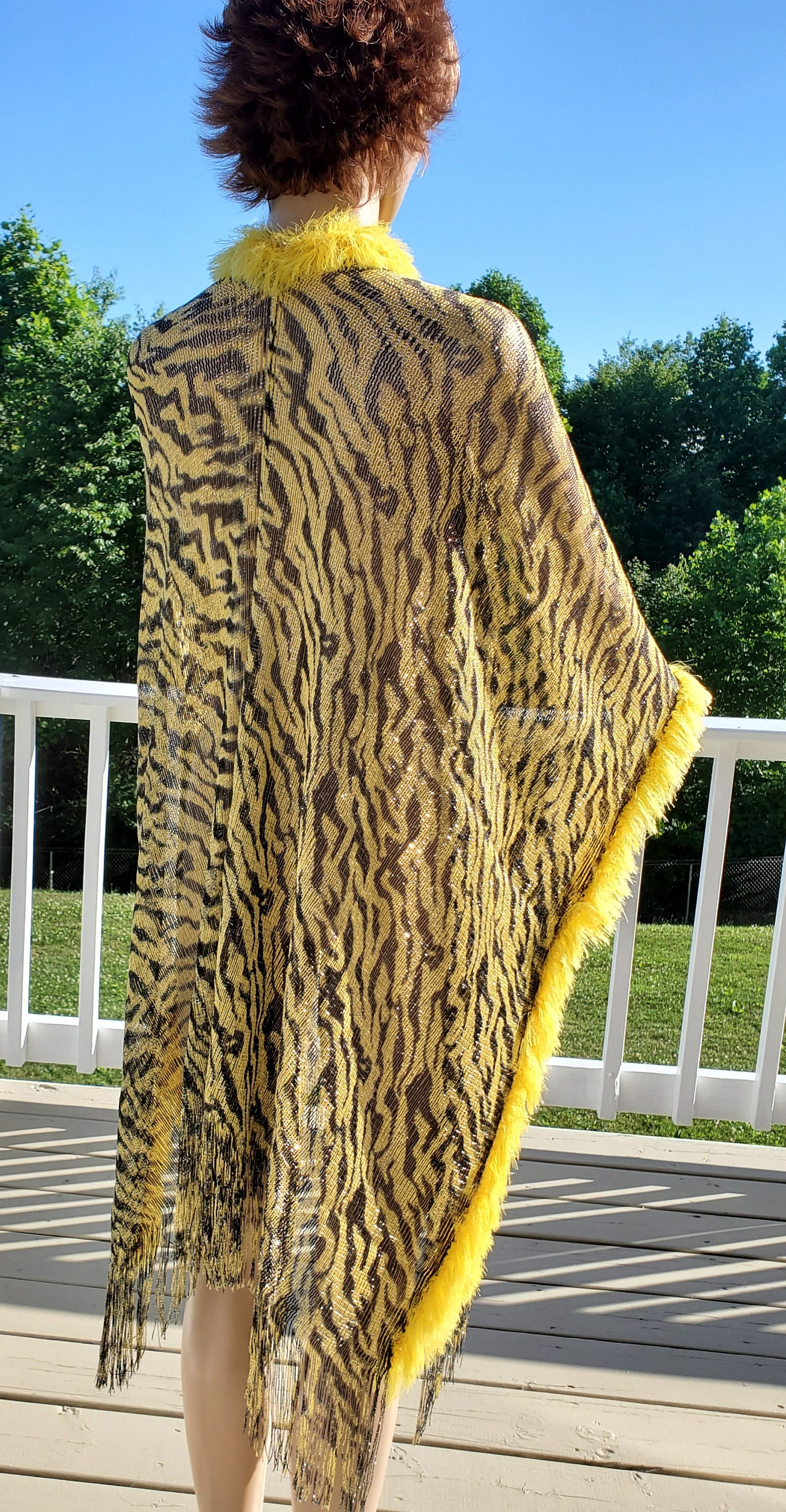 Shawl / Ruana / Light Open Wrap / Beach Cover up Mesh Kimono With ...