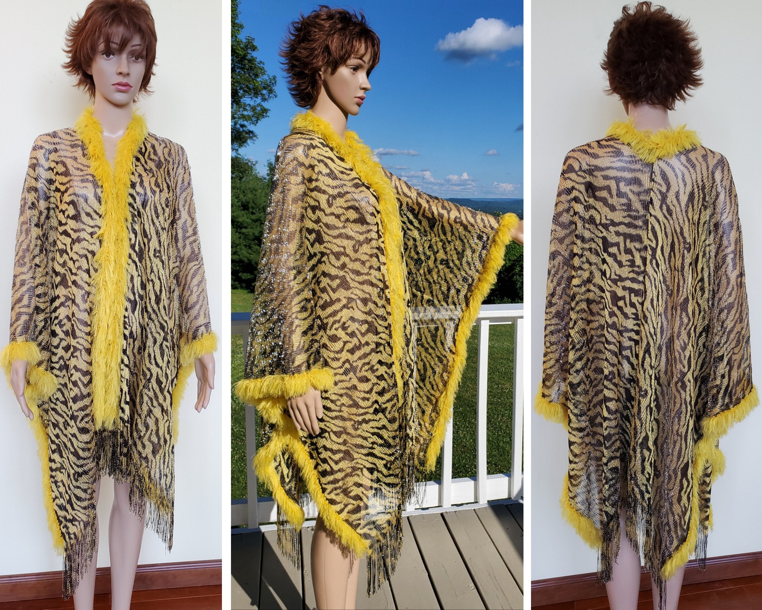 Shawl / Ruana / Light Open Wrap / Beach Cover up Mesh Kimono With ...