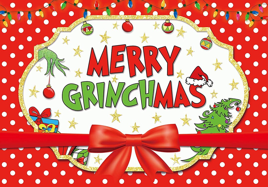 Allenjoy 7x5ft Christmas Backdrop Merry Grinchmas Photography Background - Etsy