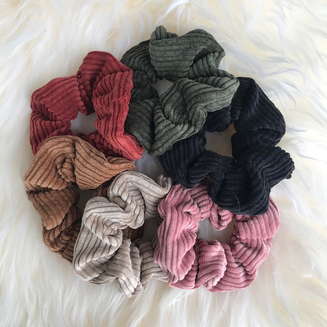 Soft Corduroy Hair Scrunchies Gift for Her Hair Accessories - Etsy