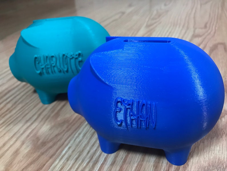 Personalized Piggy Bank 3D Printed - Etsy Hong Kong