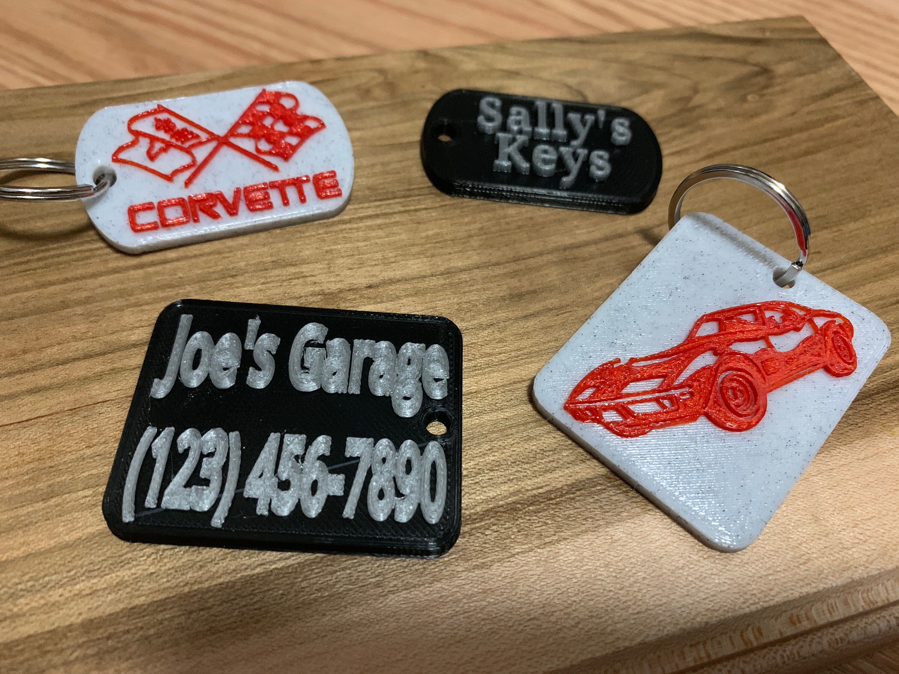 Custom 3D Printed Key Tags / Dog Tags / Nameplates - Etsy Canada