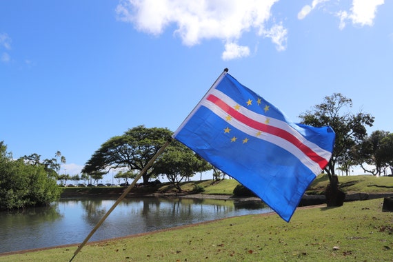 Cape Verde Flag Praia Flag Plateau - Etsy