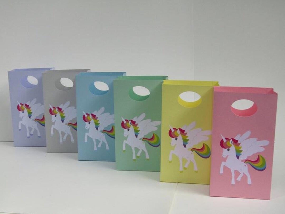 12 Unicorn Party Favor Bag,unicorn Treat Bag,unicorn Girls Birthday ...