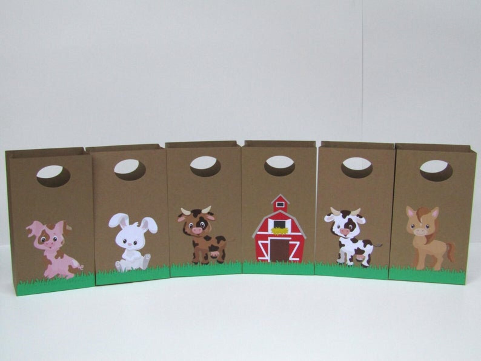 10 Farm / Barnyard Party Favor Bag - Candy Bag - Treat Bag - Goody Bag ...