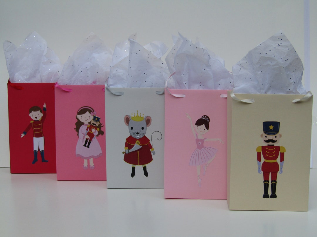 10 Nutcracker Party Favor Bag, Christmas Treat Bag-ballerina Birthday ...