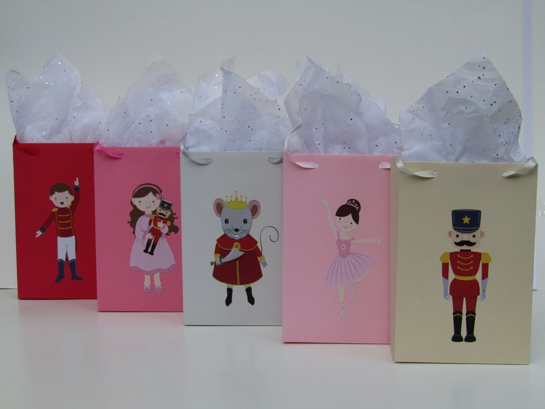 10 Nutcracker Party Favor Bag Christmas Treat Bag-ballerina - Etsy