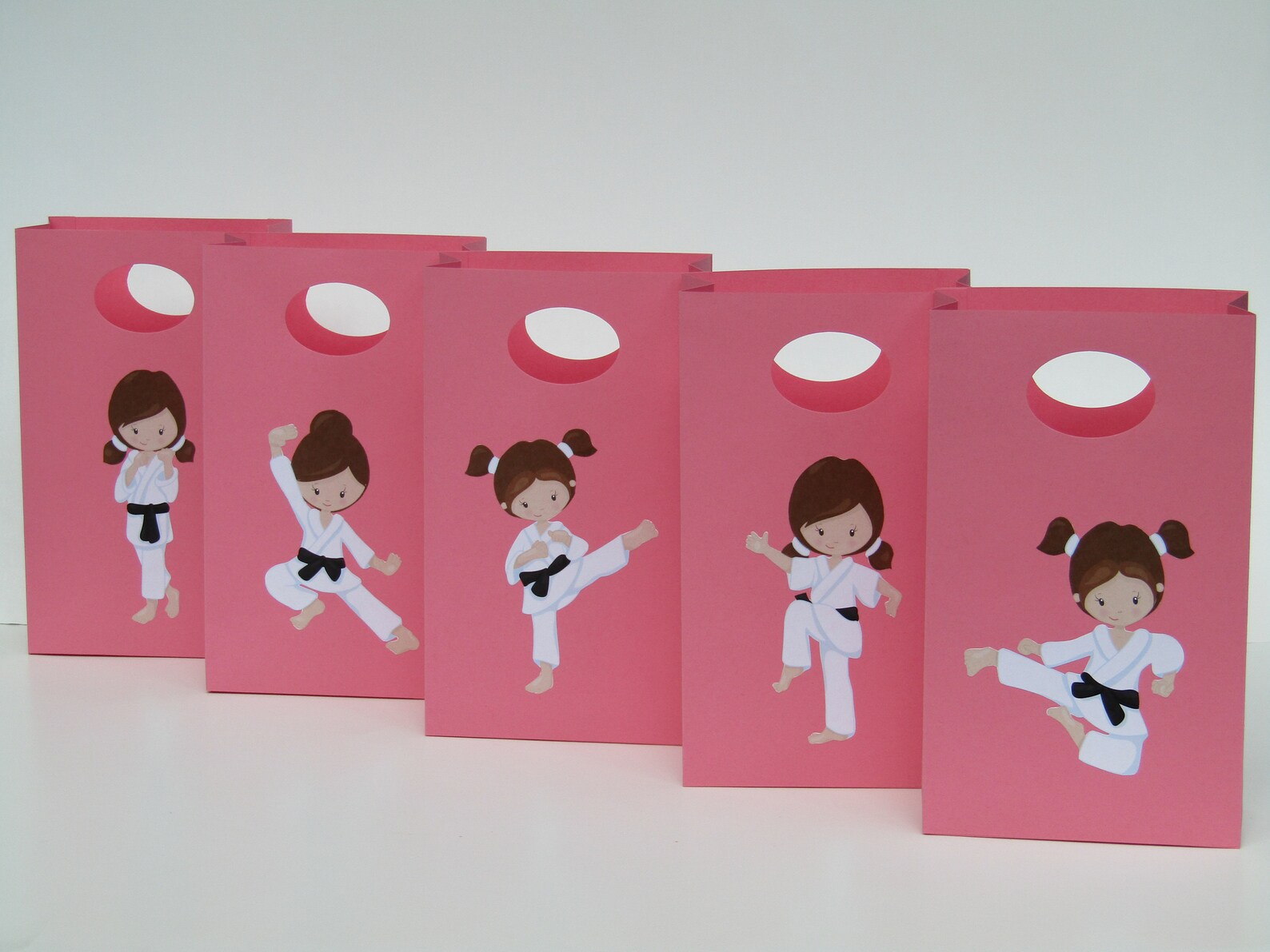 10 Girls Karate Party Favor Bagcandy/treat Bagmartial Arts | Etsy