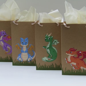 12 Dragon Party Favor Bag Dragon Treat Bag Dragon Birthday - Etsy