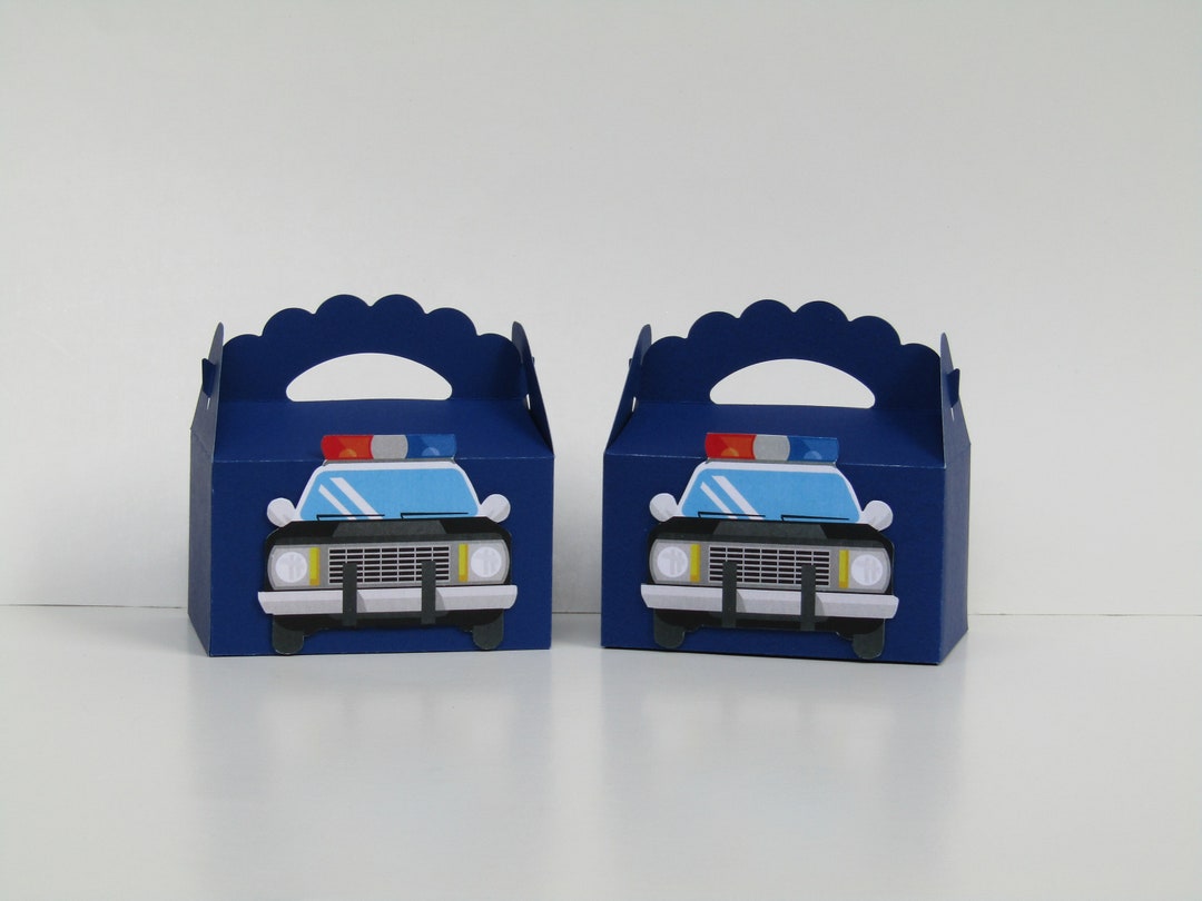 10 Police Car Gable Box - Police Birthday - Police Party - Police ...