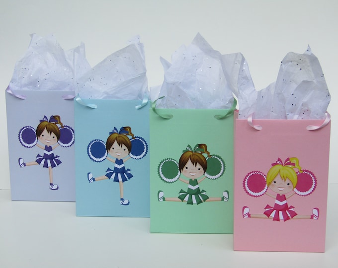 12 Cheerleader Party Favor Bag-cheerleader Treat Bag-cheerleader Girls ...
