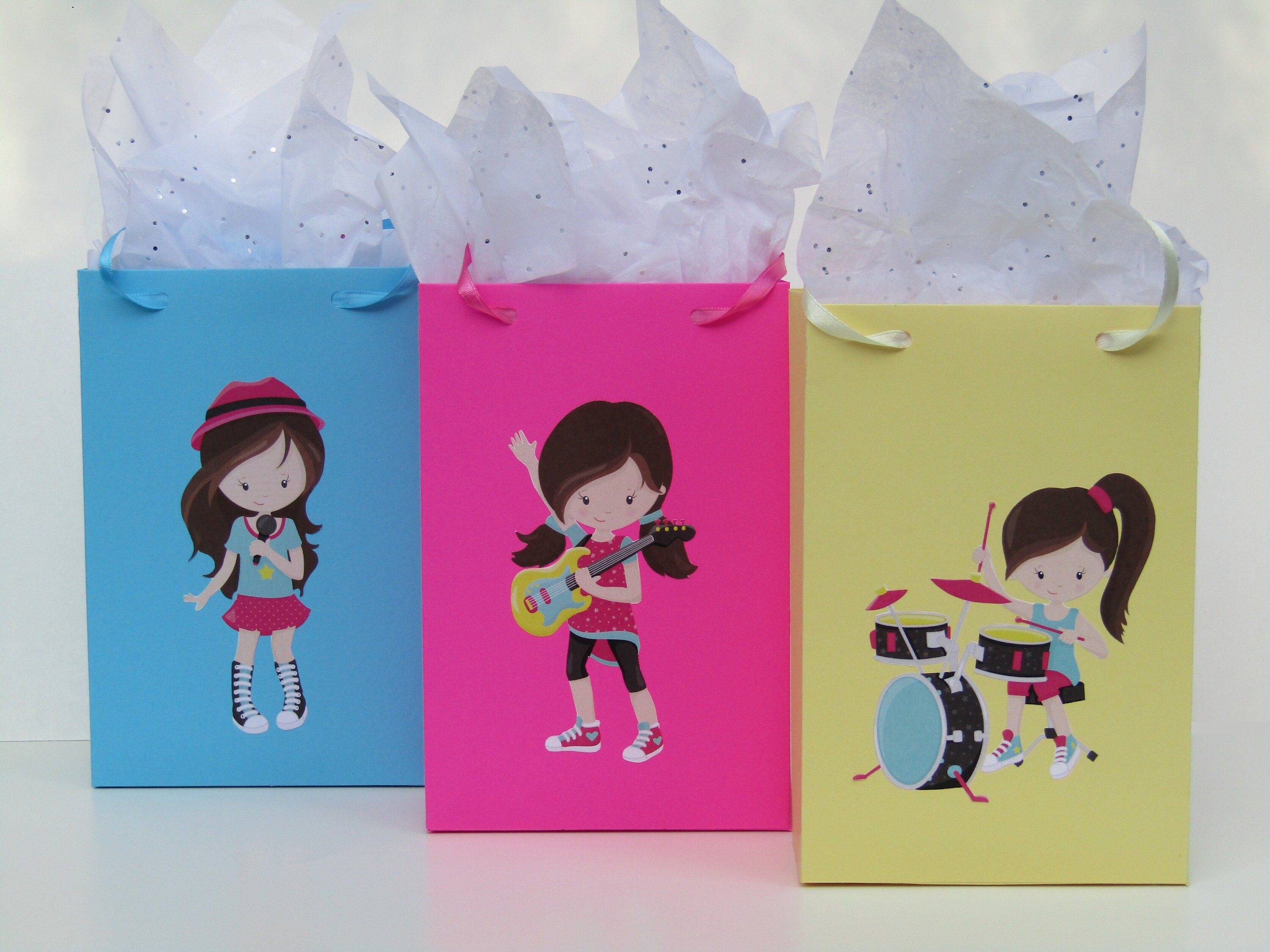 12 Girls Rock Star Birthday Party Favor Bags Rock Star Goody - Etsy